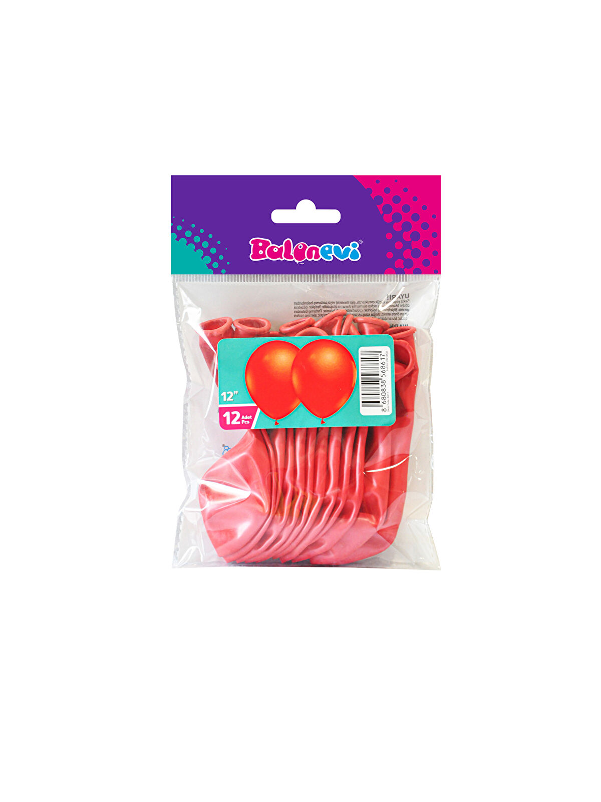 Balonevi Metalik Kırmızı Balon 12'li Balonevi Metalik Kırmızı Balon 12'li