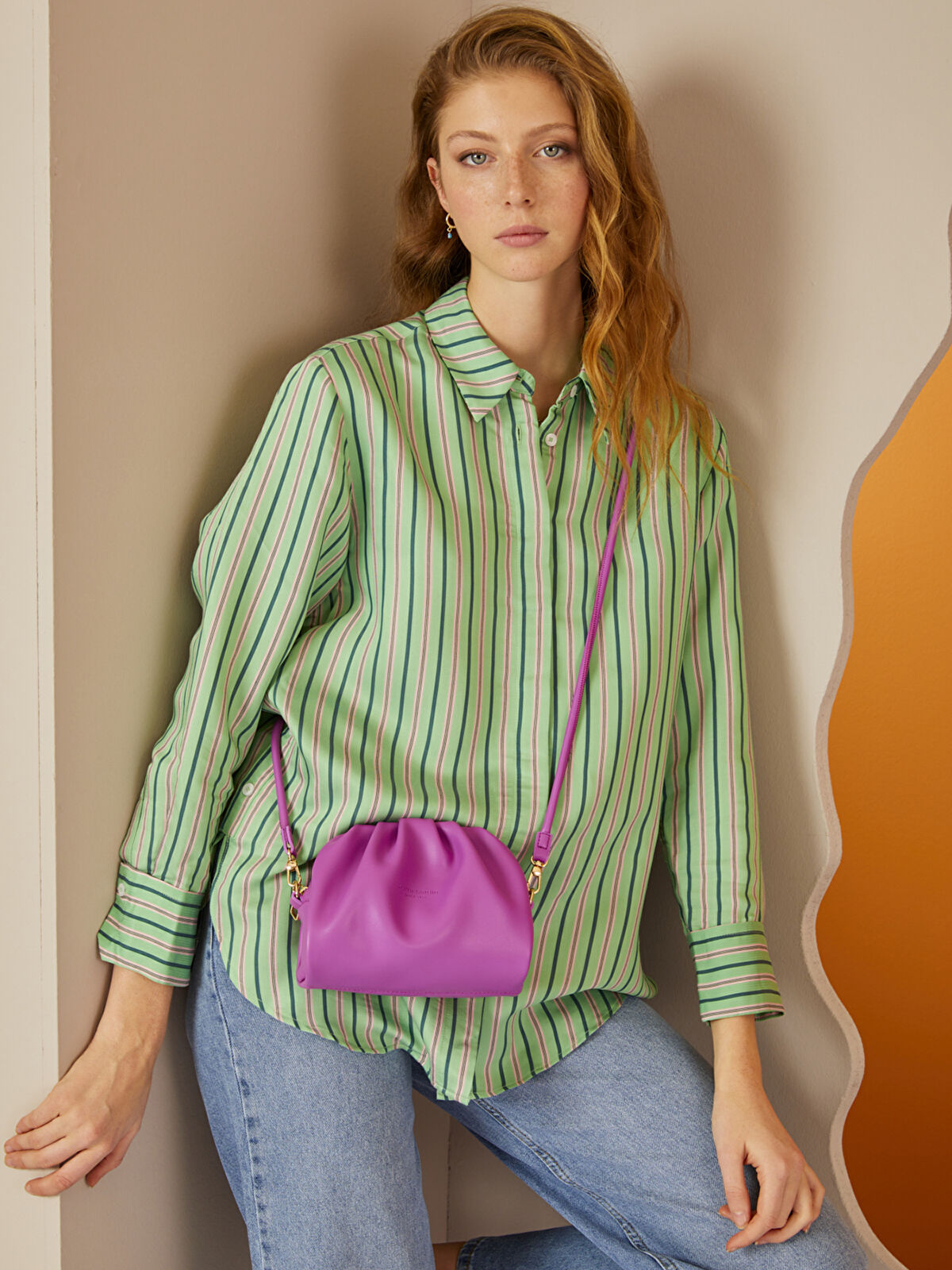 Pierre Cardin Deri Görünümlü Kadın Çapraz Çanta