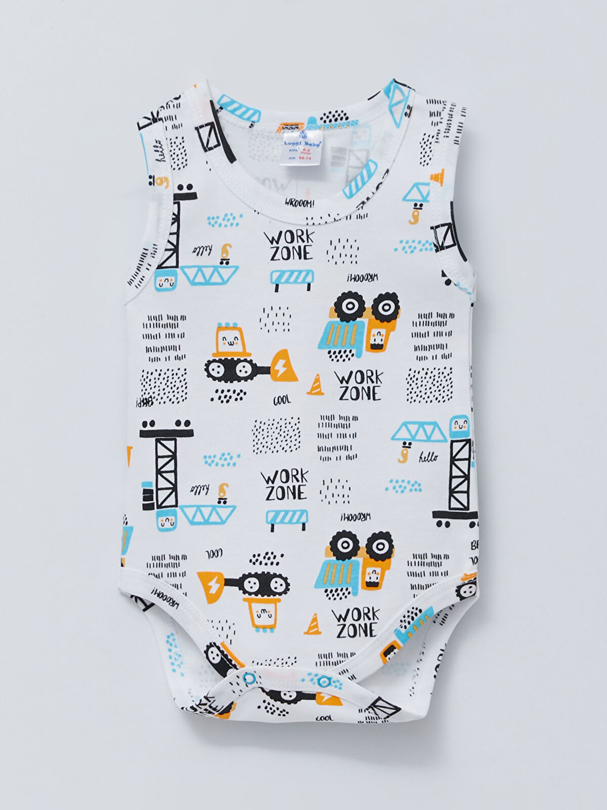 Luggi Baby Baskılı Erkek Bebek Çıtçıtlı Body