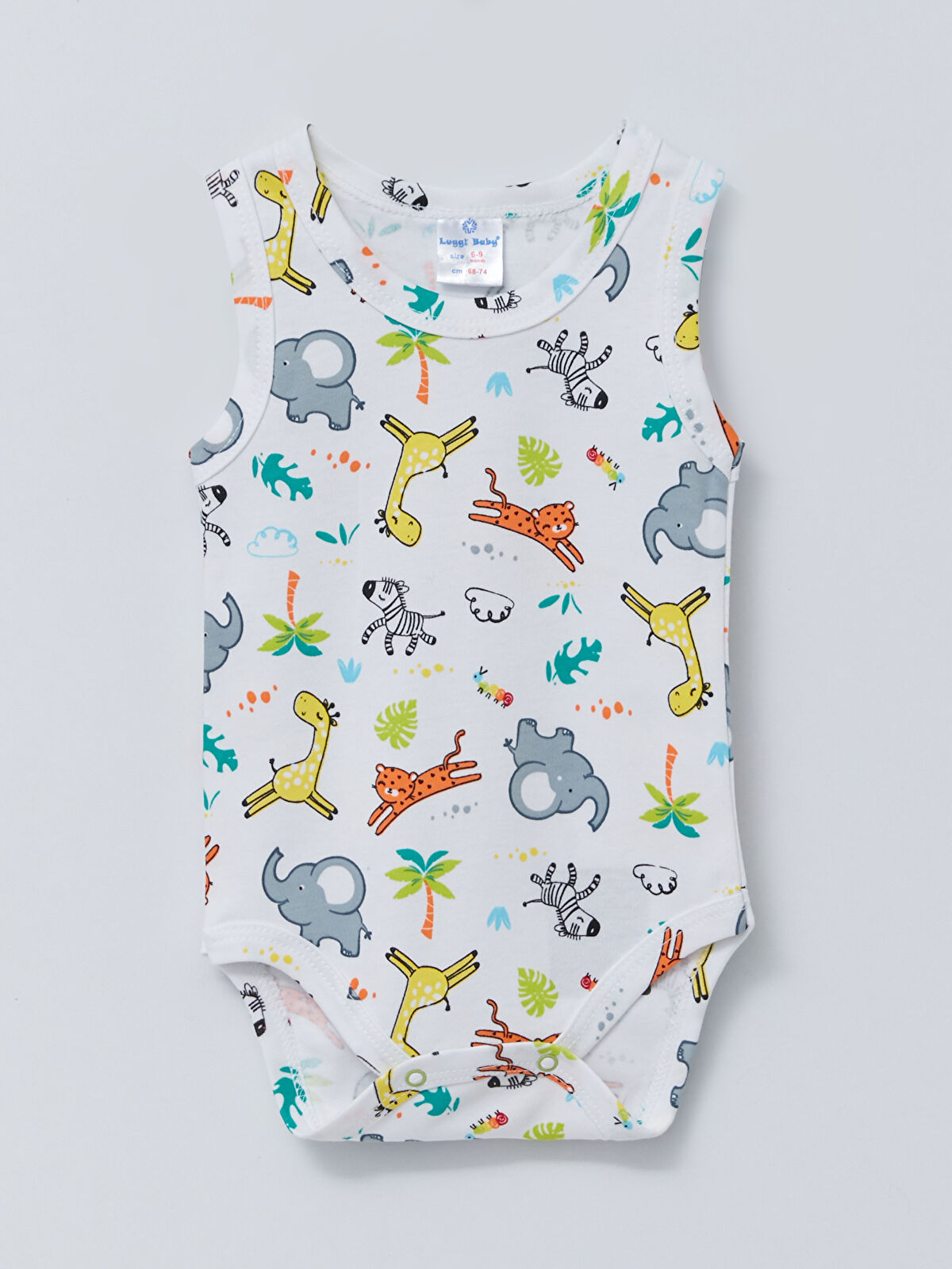 Luggi Baby Baskılı Erkek Bebek Çıtçıtlı Body