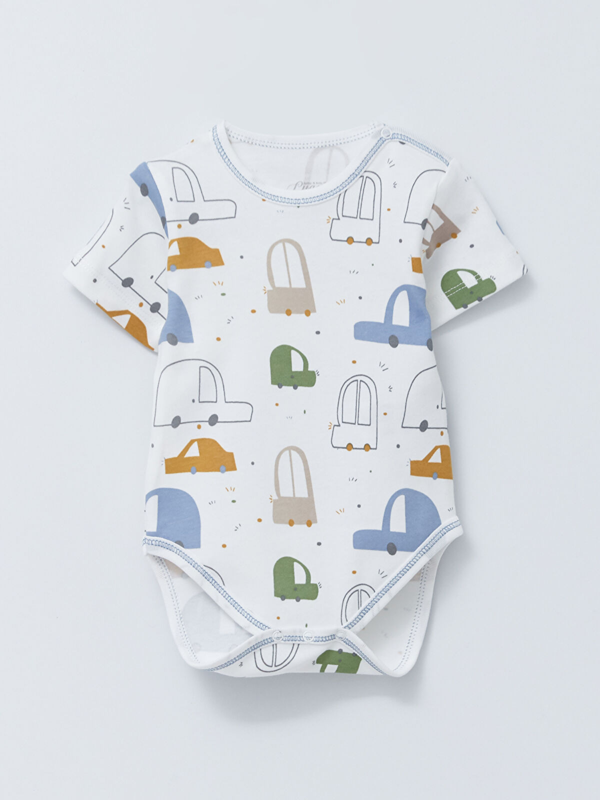 Luggi Baby Baskılı Erkek Bebek Çıtçıtlı Body