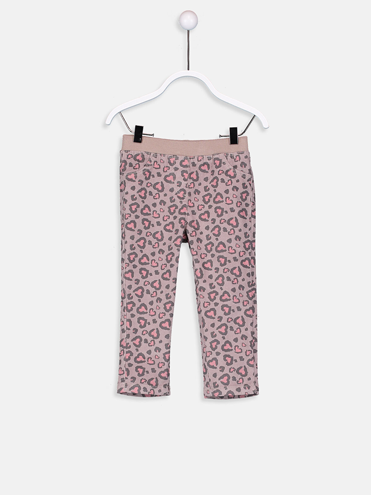 Kız Bebek Puantiyeli Kadife Pantolon