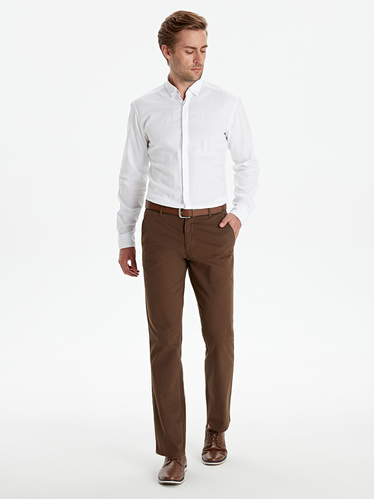 LCW CLASSIC Geniş Kalıp Erkek Chino Pantolon