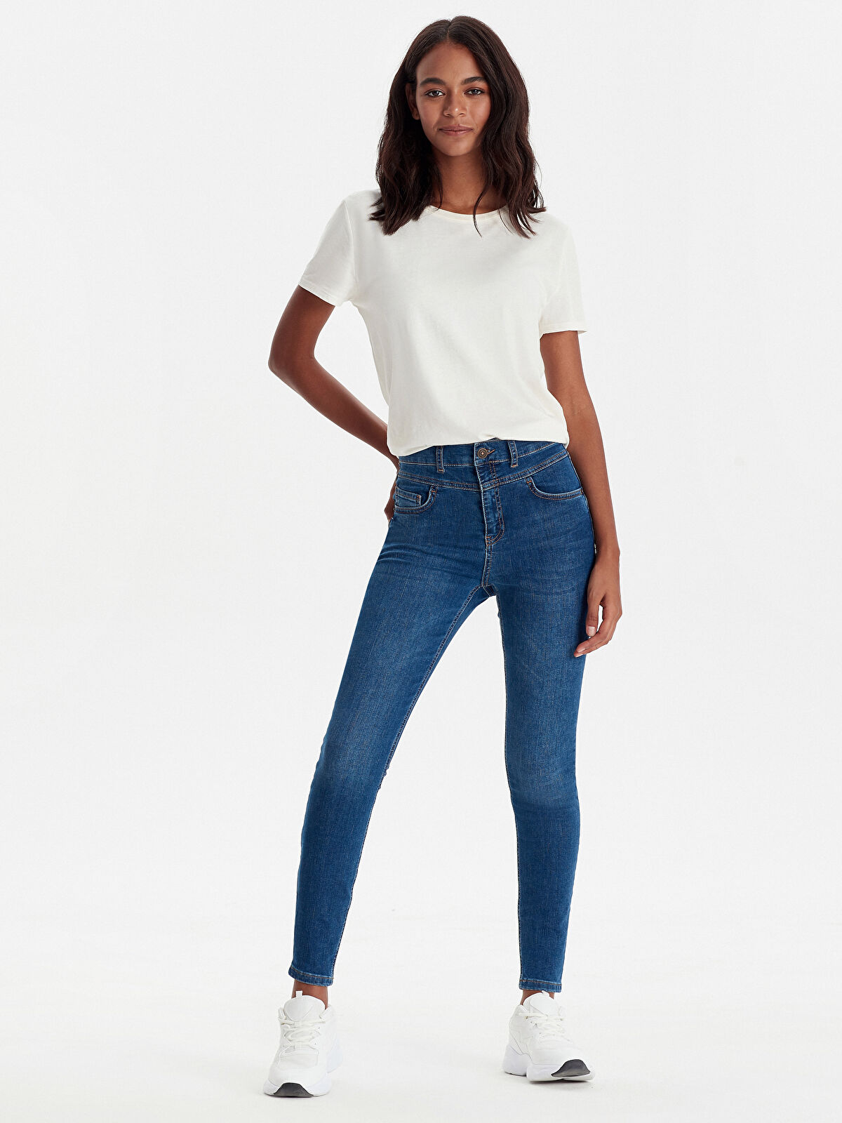 Yüksek Bel Süper Skinny Jean Pantolon