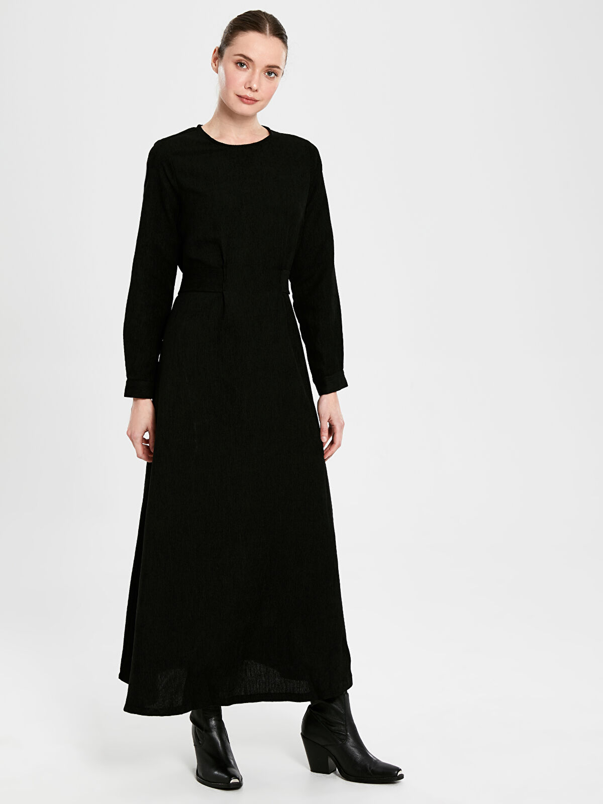 Kadife Uzun Kloş Elbise