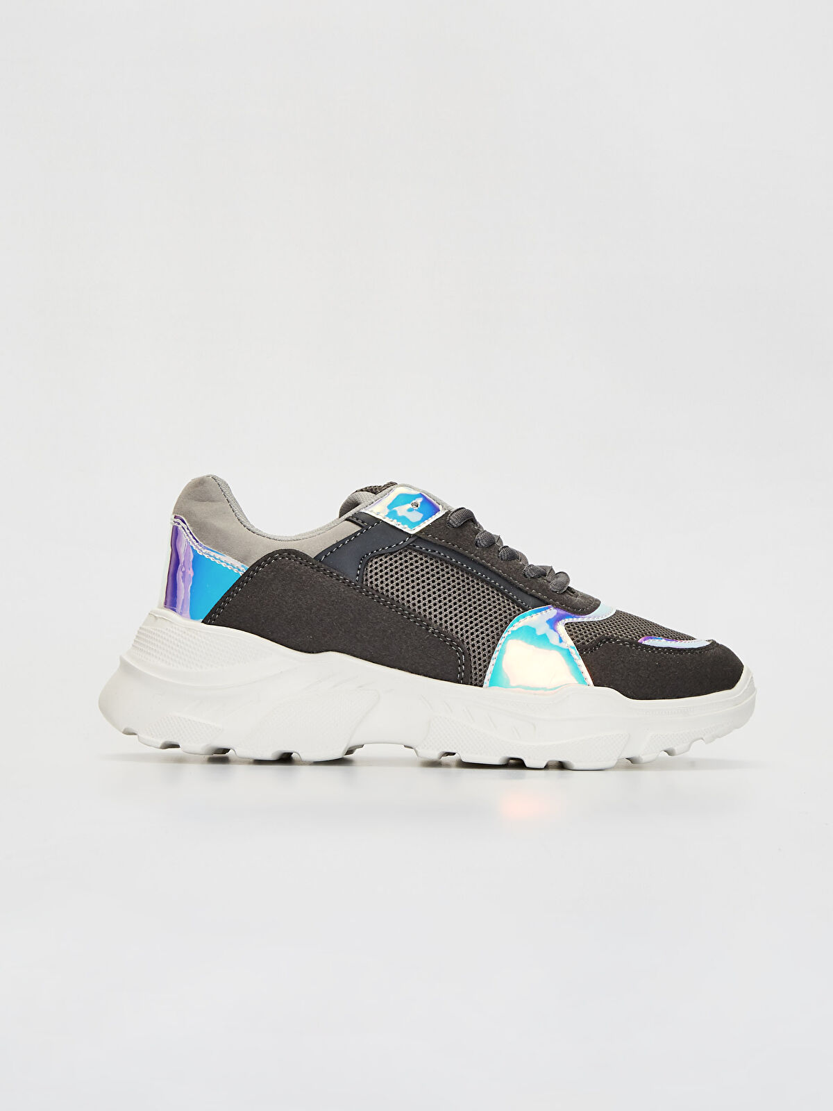 Kadın Kalın Taban Hologram Detay Spor Ayakkabı