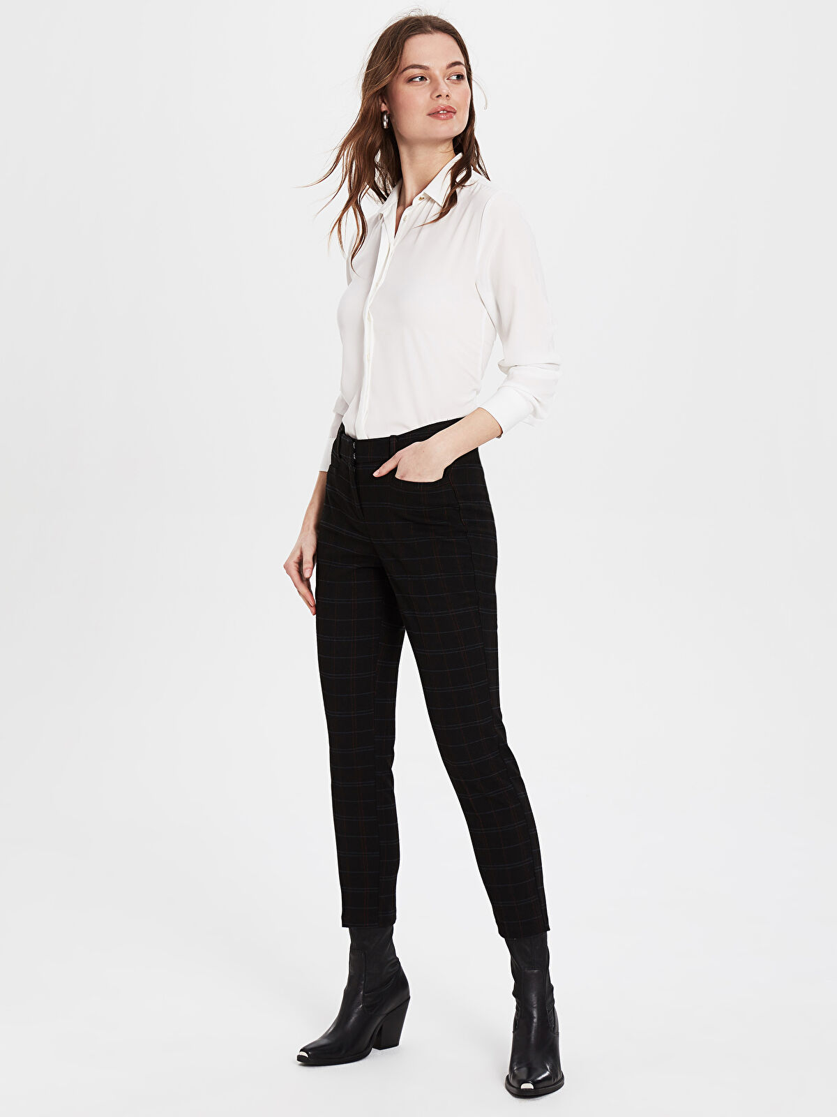 Bilek Boy Cigarette Kumaş Pantolon