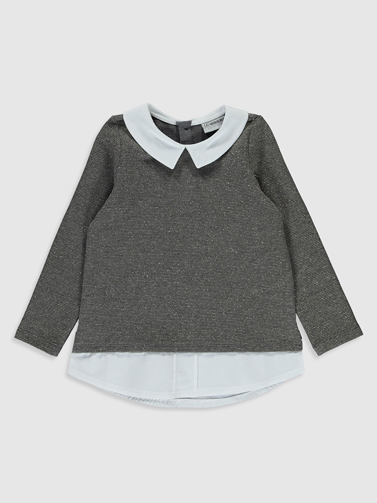 Kız Çocuk Işıltılı Uzun Kollu Tişört