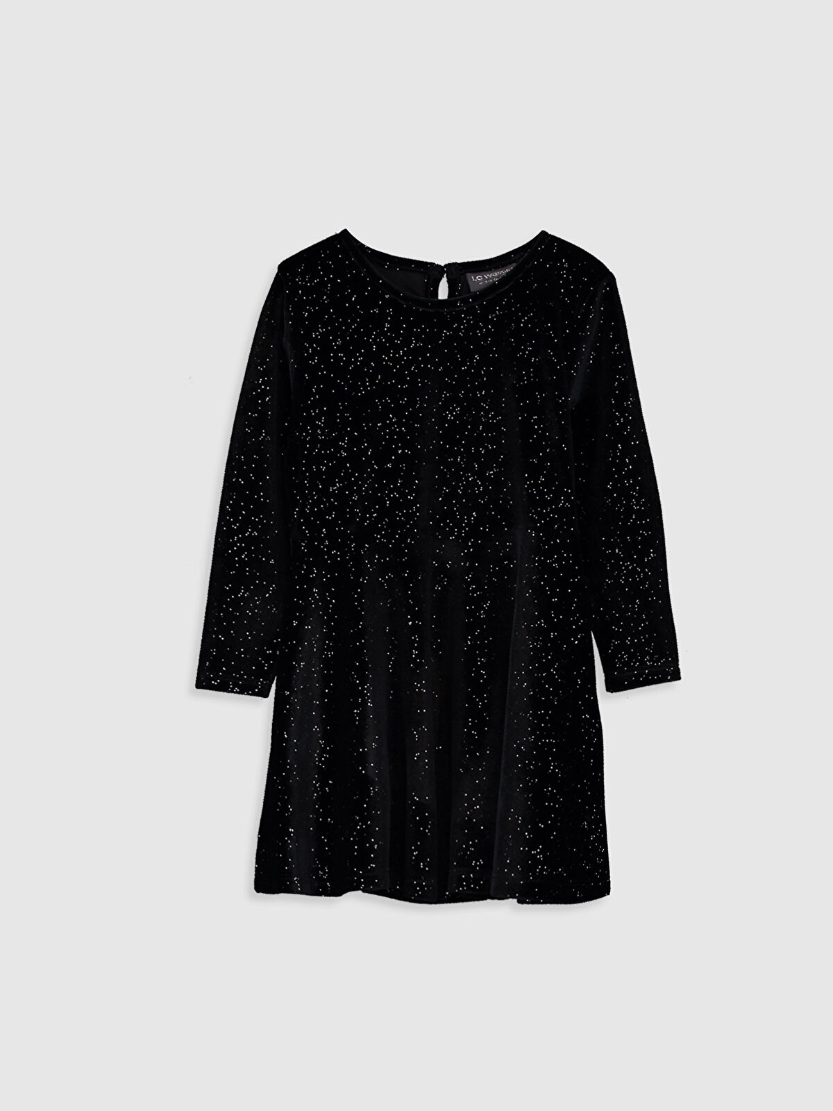 Kız Bebek Işıltılı Kadife Elbise Anne Kız Kombini