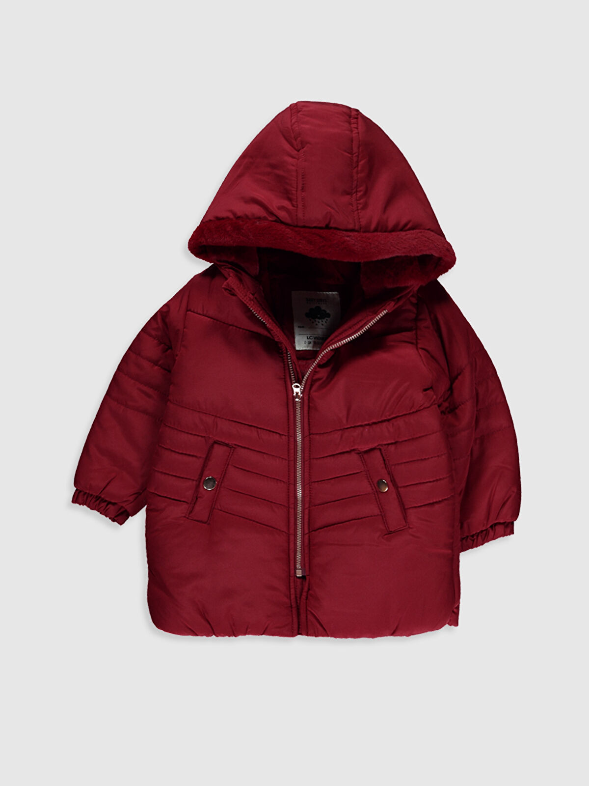 Kız Bebek Fermuar Kapamalı Kaban