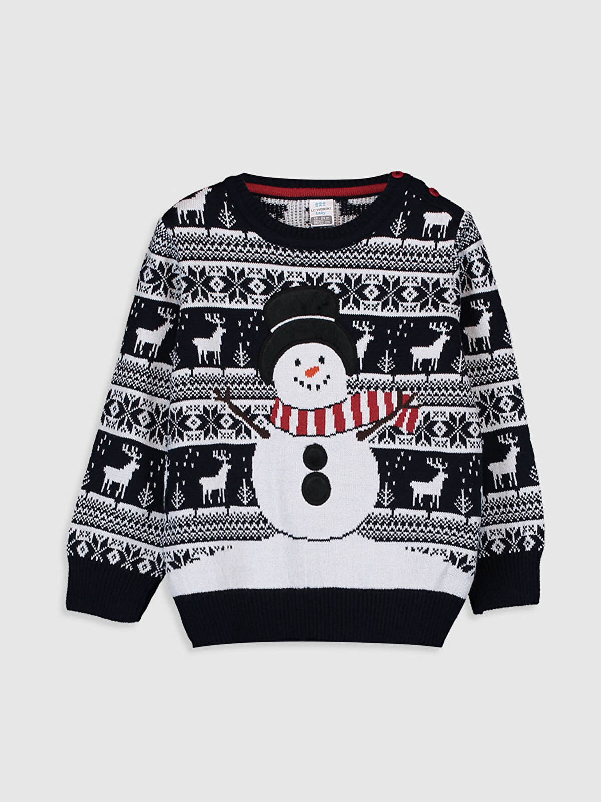 Erkek Bebek Desenli Triko Kazak Baba Oğul Kombini