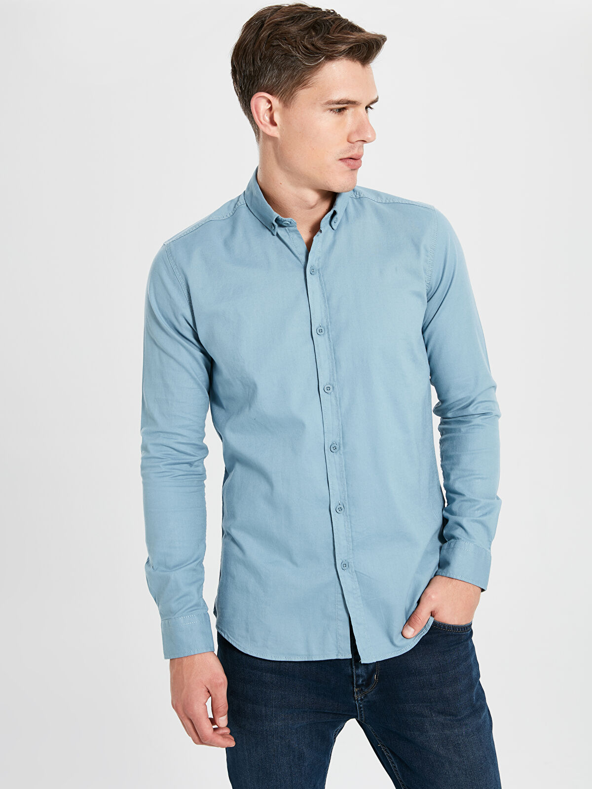 Ekstra Slim Fit Uzun Kollu Gömlek