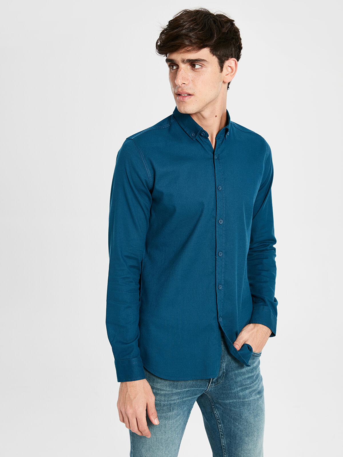 Ekstra Slim Fit Uzun Kollu Gömlek