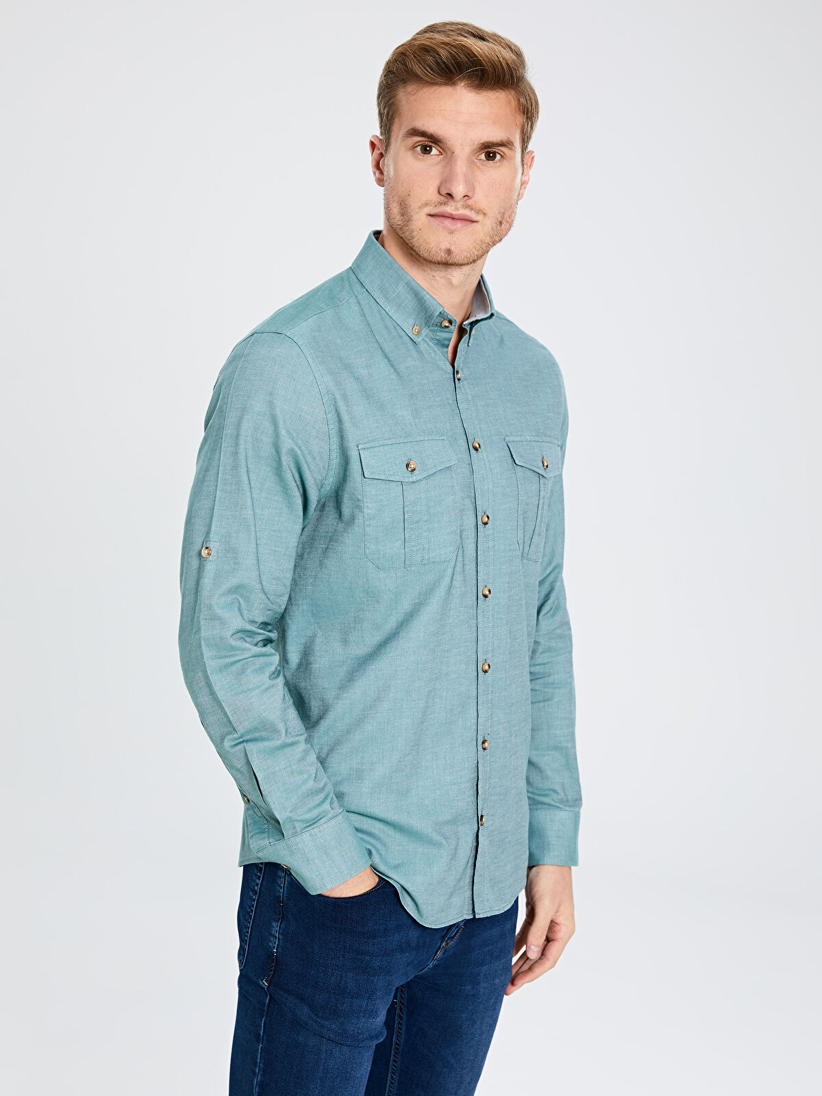 Regular Fit Gabardin Pamuklu Gömlek