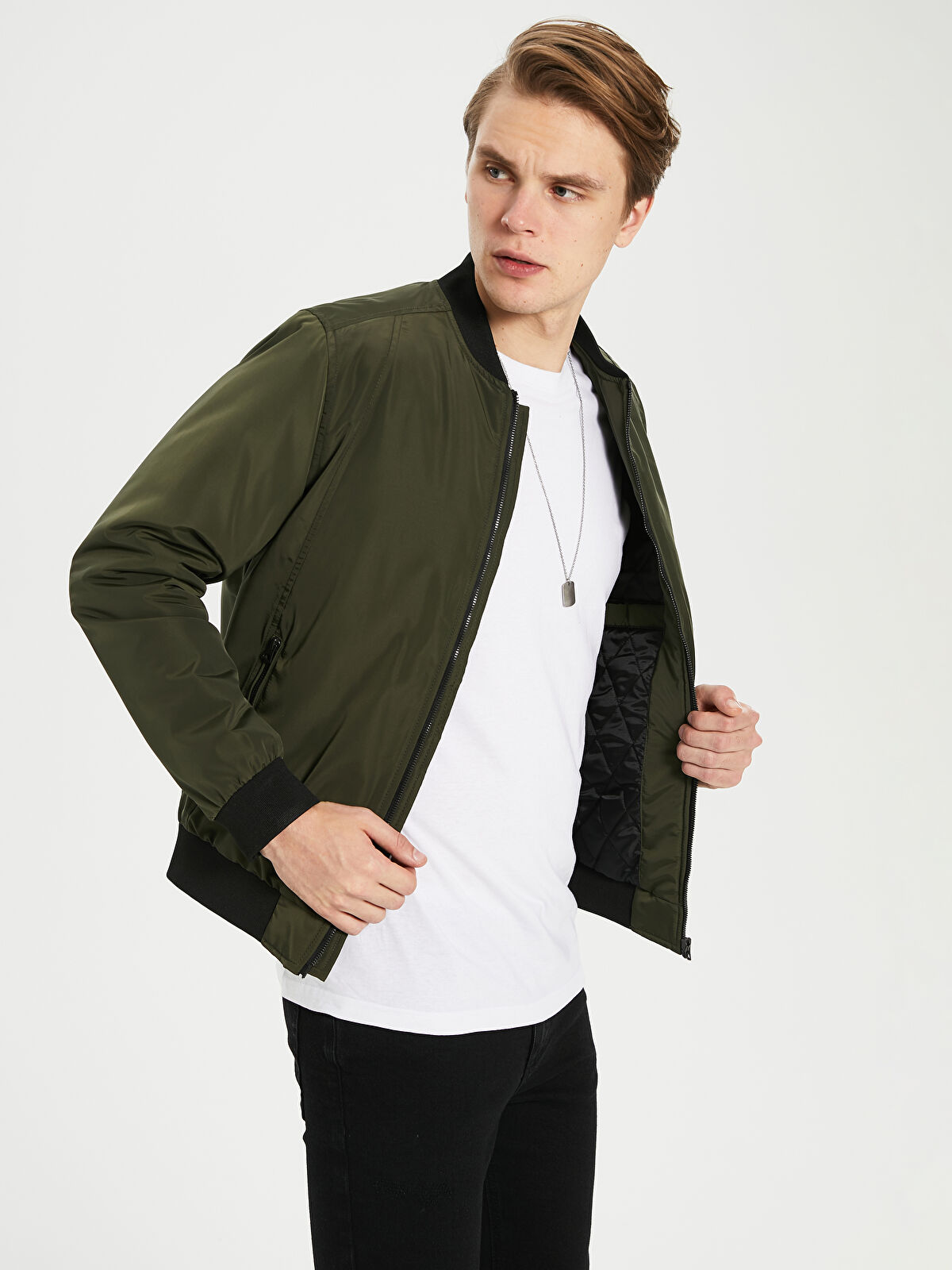 LCW CASUAL Dar Kalıp Kolej Yaka Erkek Mont