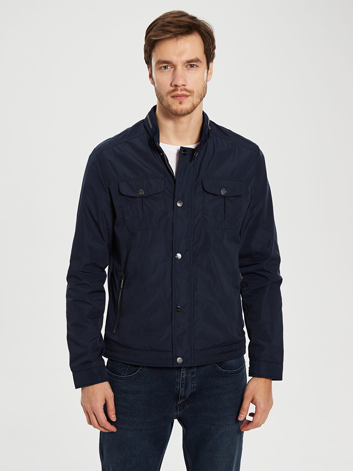 LCW VISION Slim Fit Dik Yaka İnce Mont