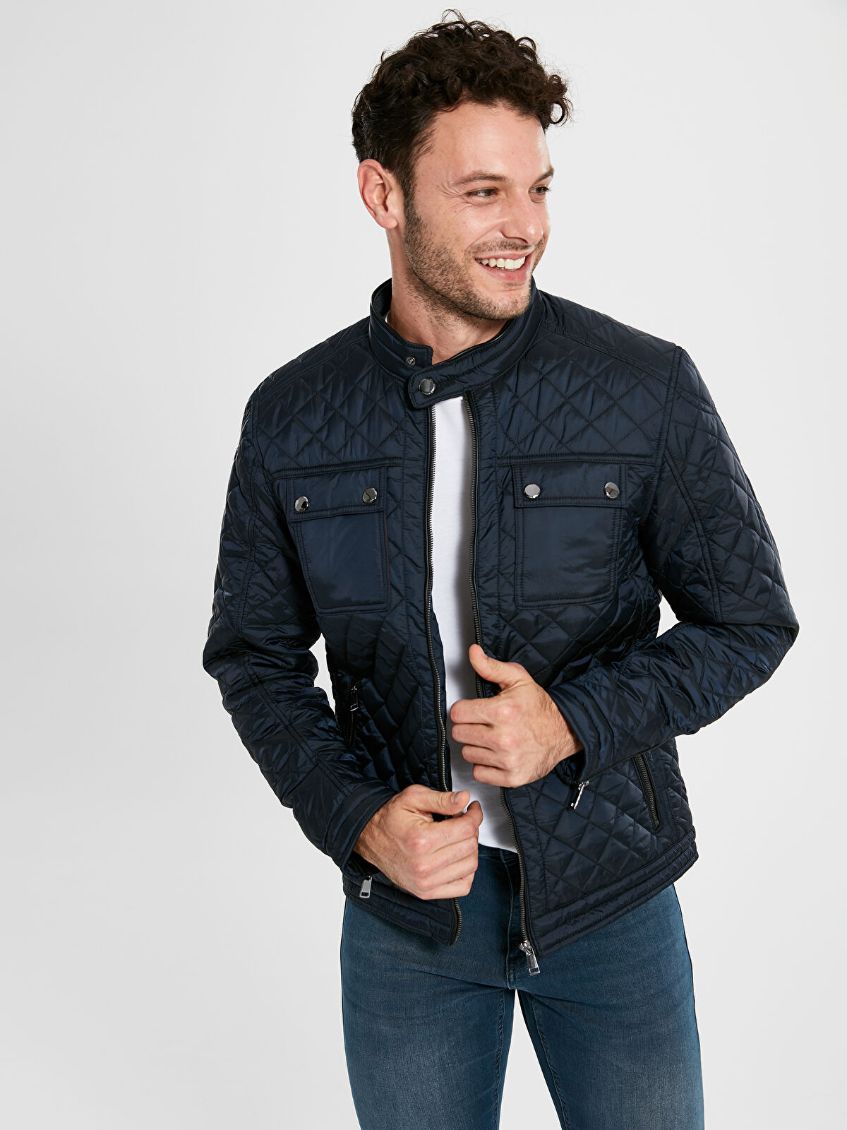 LCW VISION Slim Fit Dik Yaka Erkek Mont