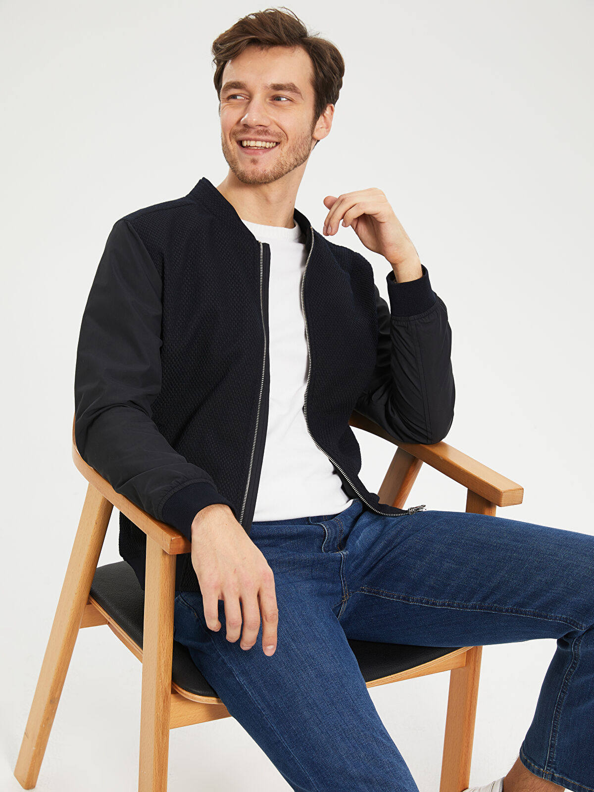 LCW VISION Slim Fit Kolej Yaka Erkek Mont