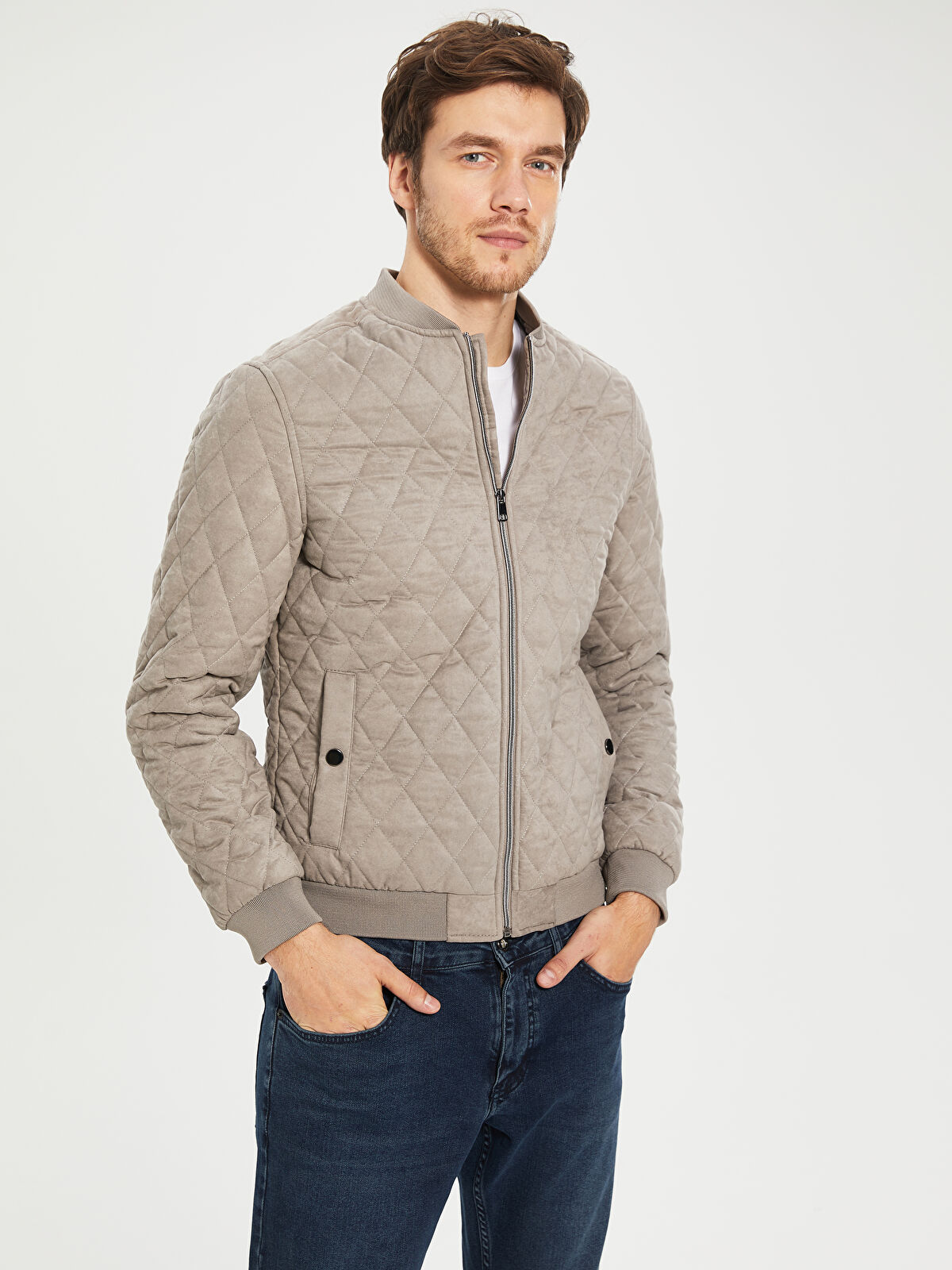 LCW VISION Slim Fit Süet Erkek Mont