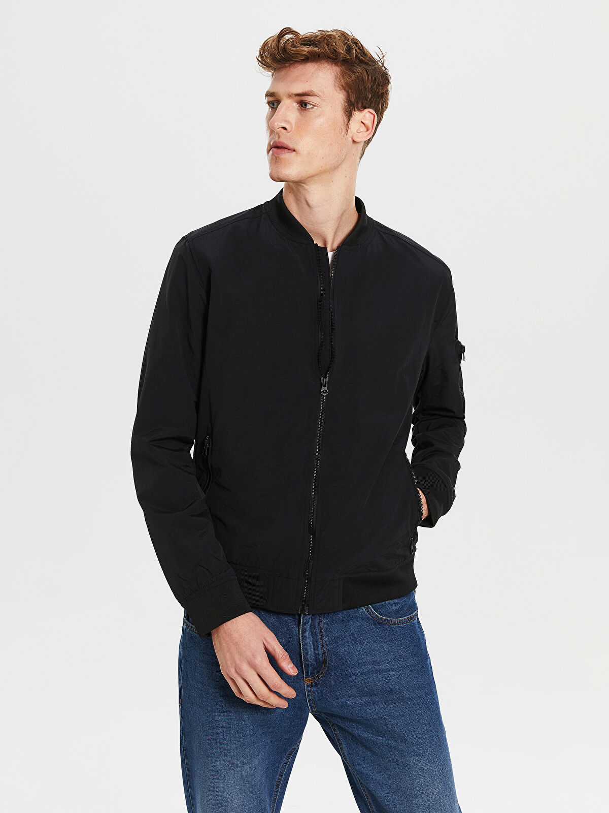 LCW CASUAL Slim Fit Kolej Yaka Bomber İnce Erkek Mont LCW CASUAL Slim Fit Kolej Yaka Bomber İnce Erkek Mont