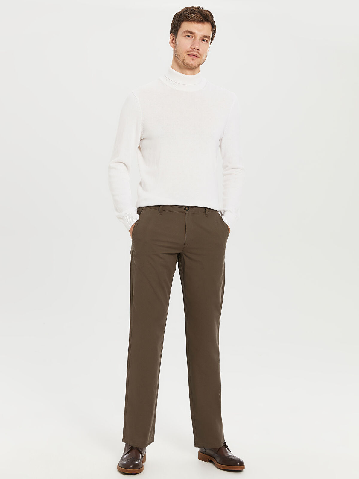 LCW CLASSIC Geniş Kalıp Gabardin Erkek Chino Pantolon