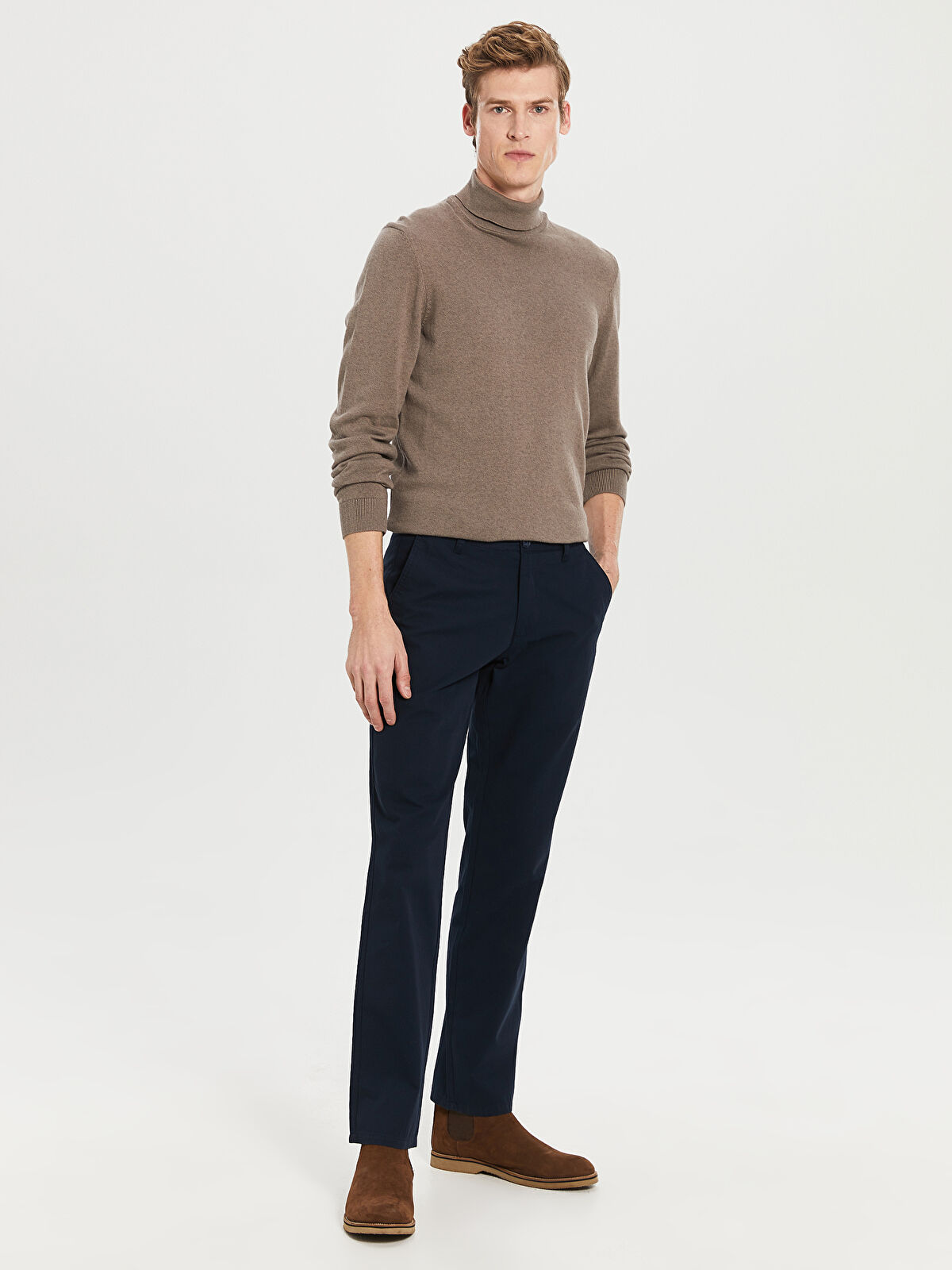 LCW CLASSIC Geniş Kalıp Gabardin Erkek Chino Pantolon