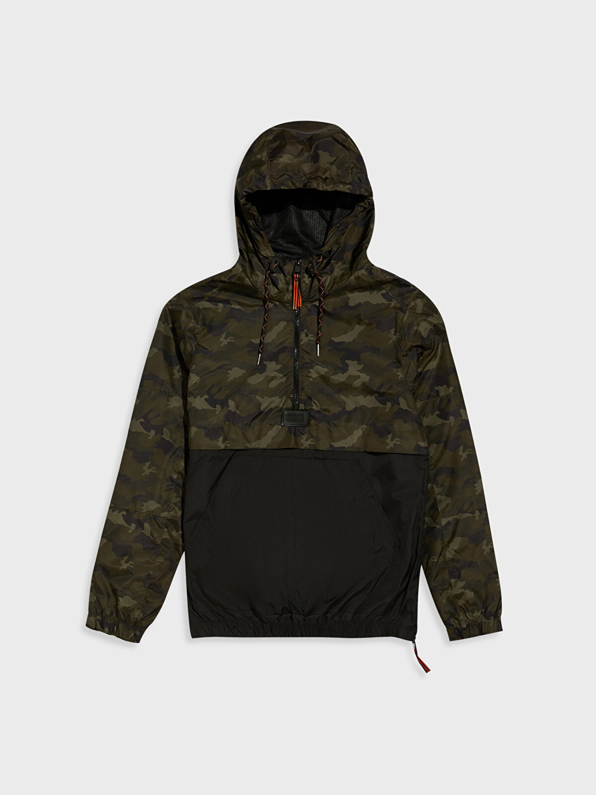 LCW CASUAL Kapüşonlu Kamuflaj Kanguru Mont