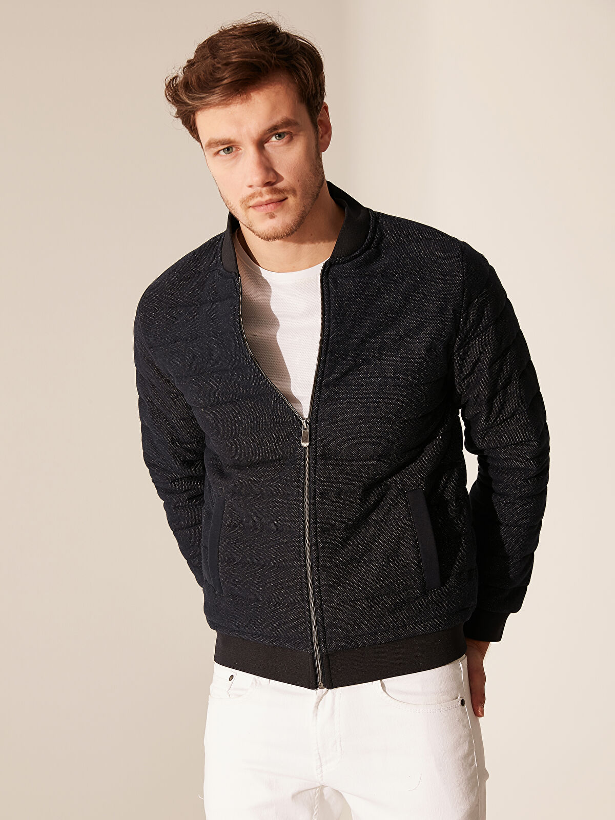 LCW VISION Slim Fit Kolej Yaka Bomber Erkek Mont