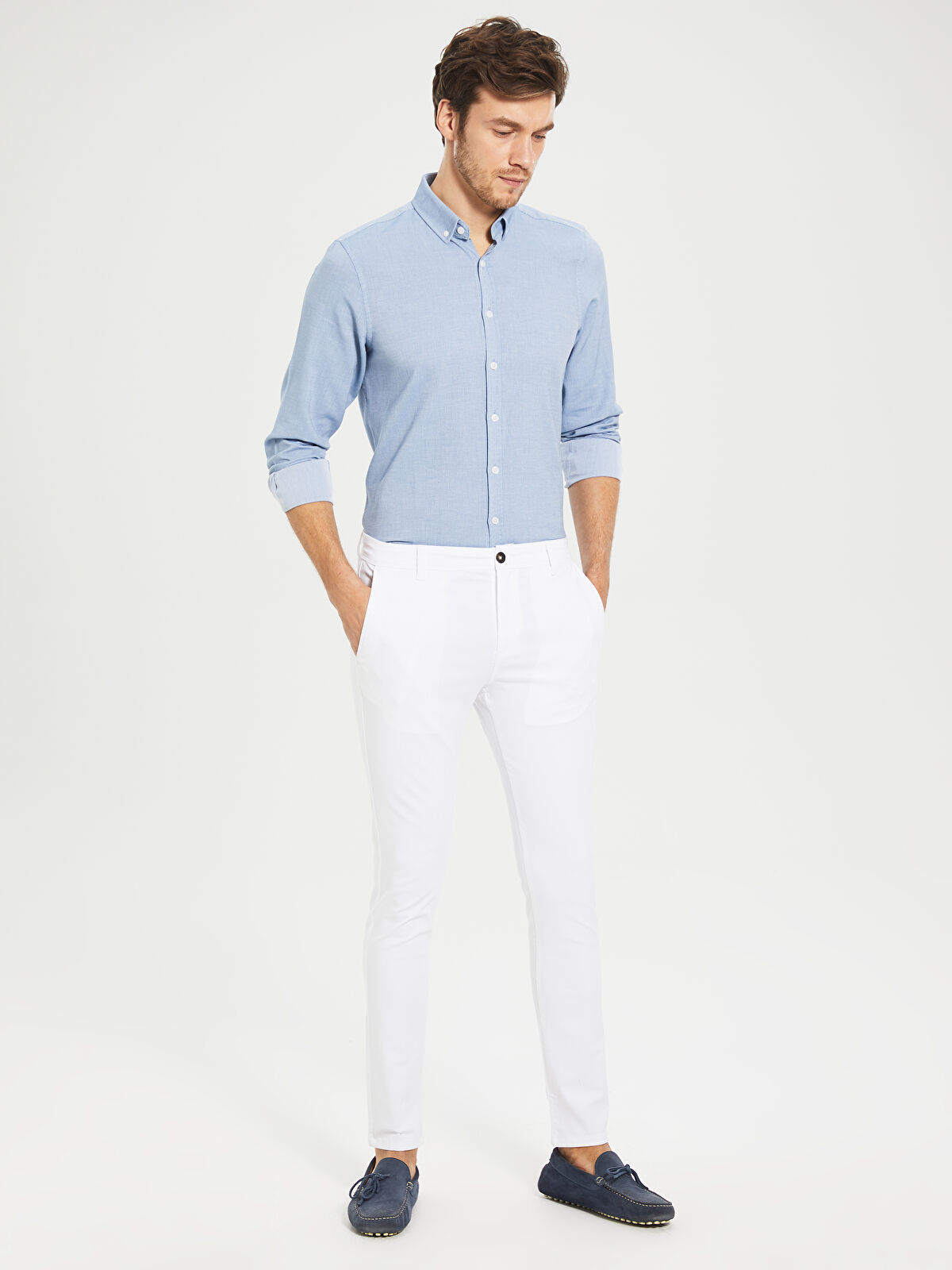 Ekstra Dar Kalıp Gabardin Chino Pantolon