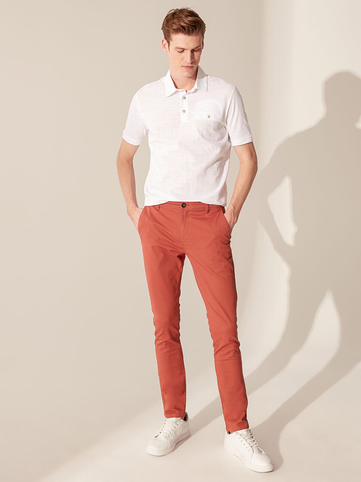 Ekstra Dar Kalıp Gabardin Chino Pantolon