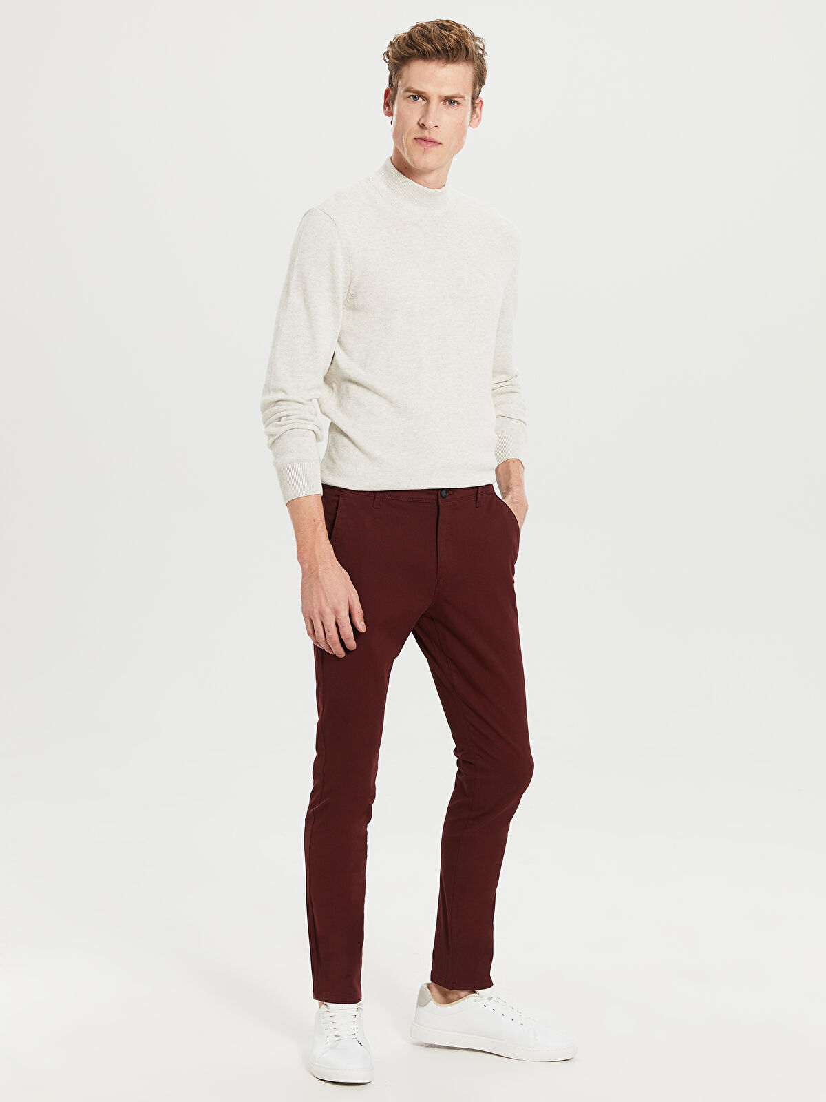 Ekstra Dar Kalıp Gabardin Chino Pantolon