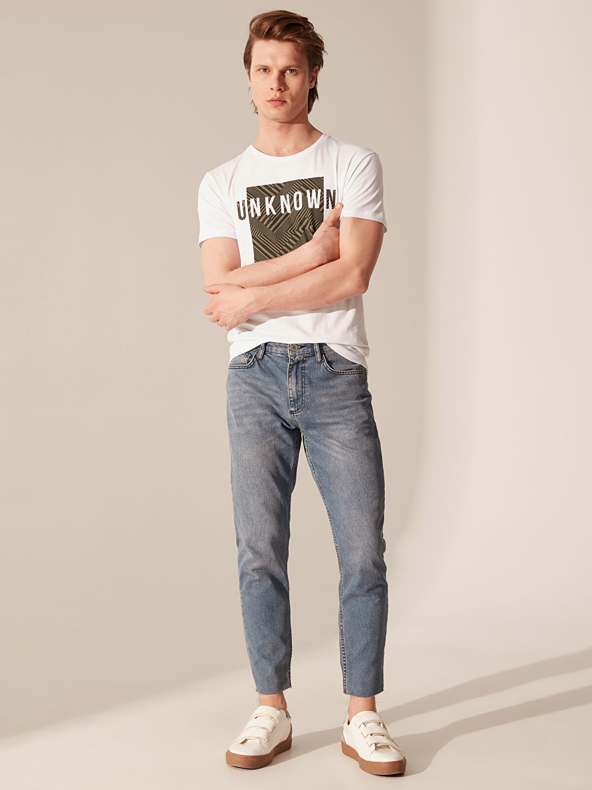 740 Crop Fit Erkek Jean Pantolon