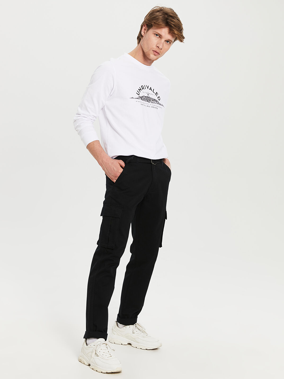Regular Fit Gabardin Kargo Pantolon