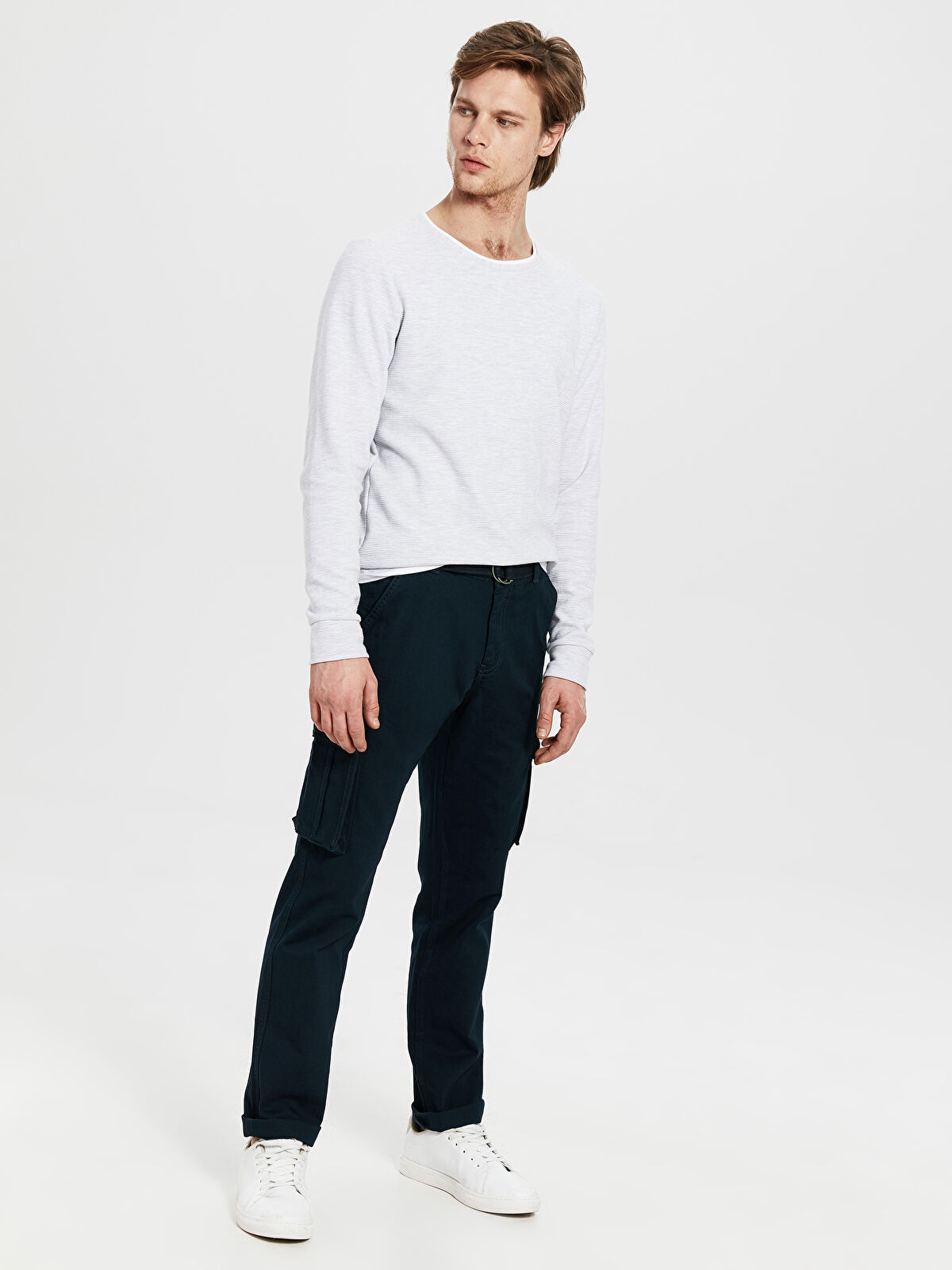 Regular Fit Gabardin Kargo Pantolon