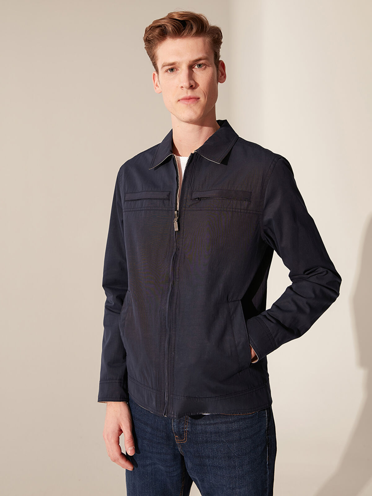 LCW CLASSIC Rahat Kalıp Dik Yaka İnce Mont