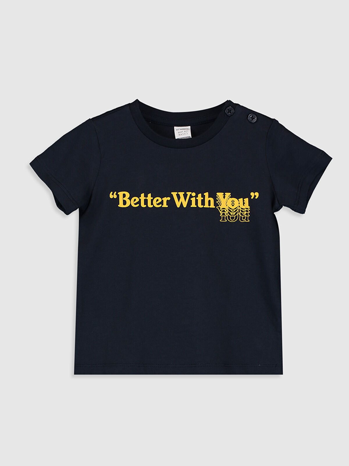 Erkek Bebek Slogan Yazı Baskılı Pamuklu Tişört Baba Oğul Kombini