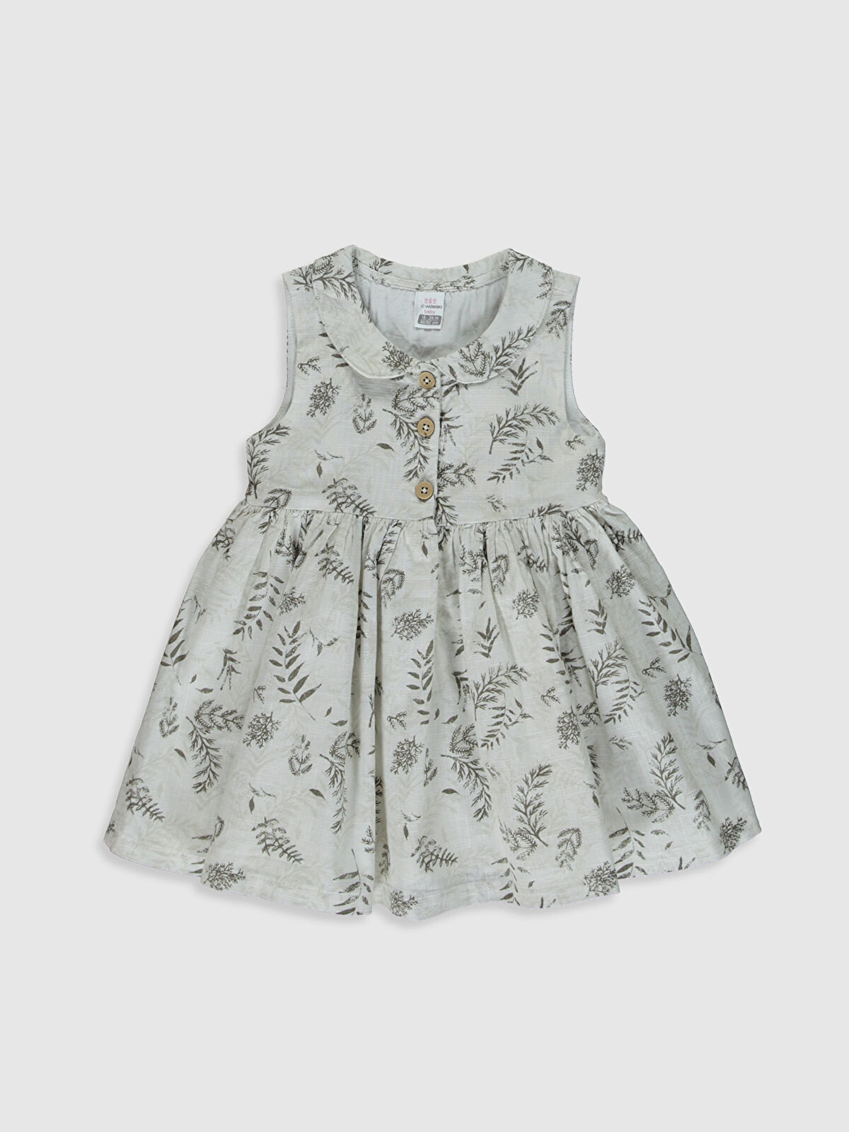 Kız Bebek Desenli Poplin Elbise  Aile Kombini