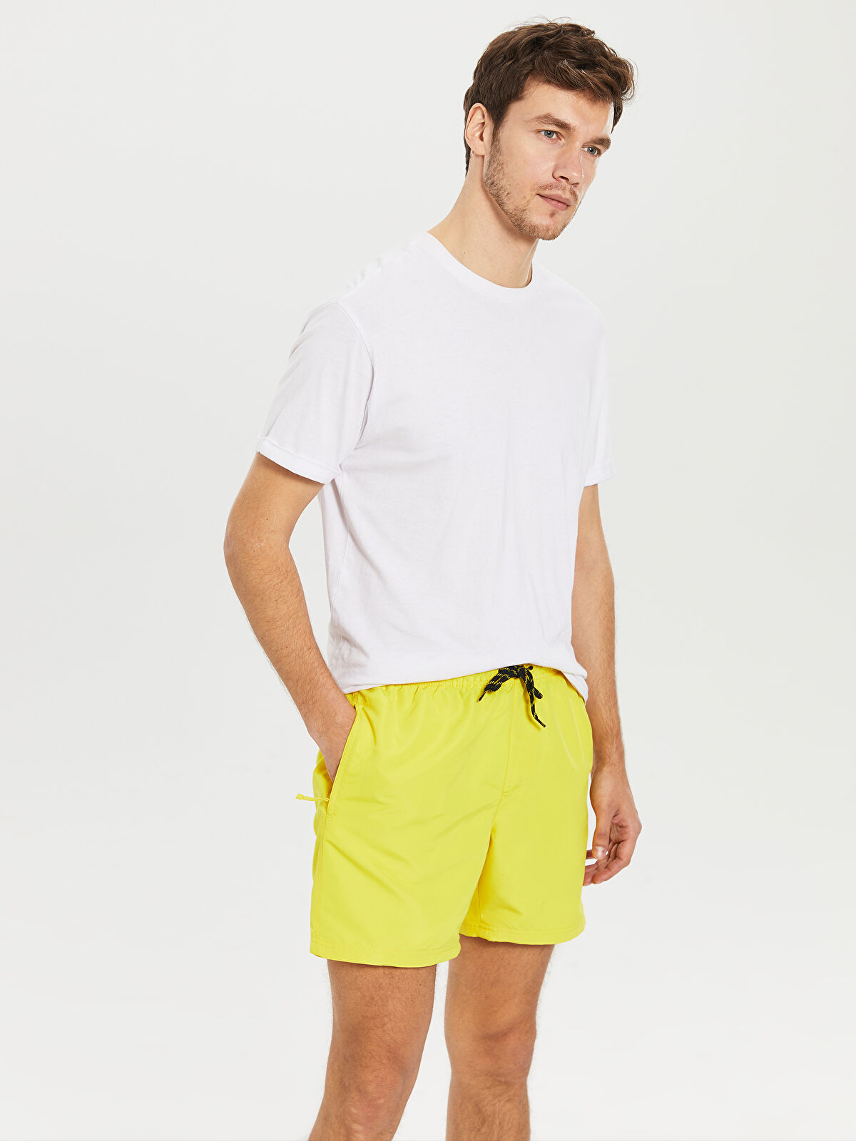 Diz Üstü Boy Basic Deniz Şortu