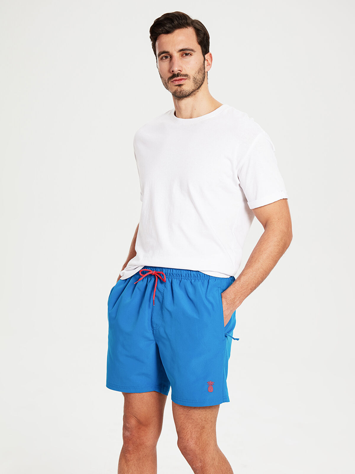 Diz Üstü Boy Basic Deniz Şortu