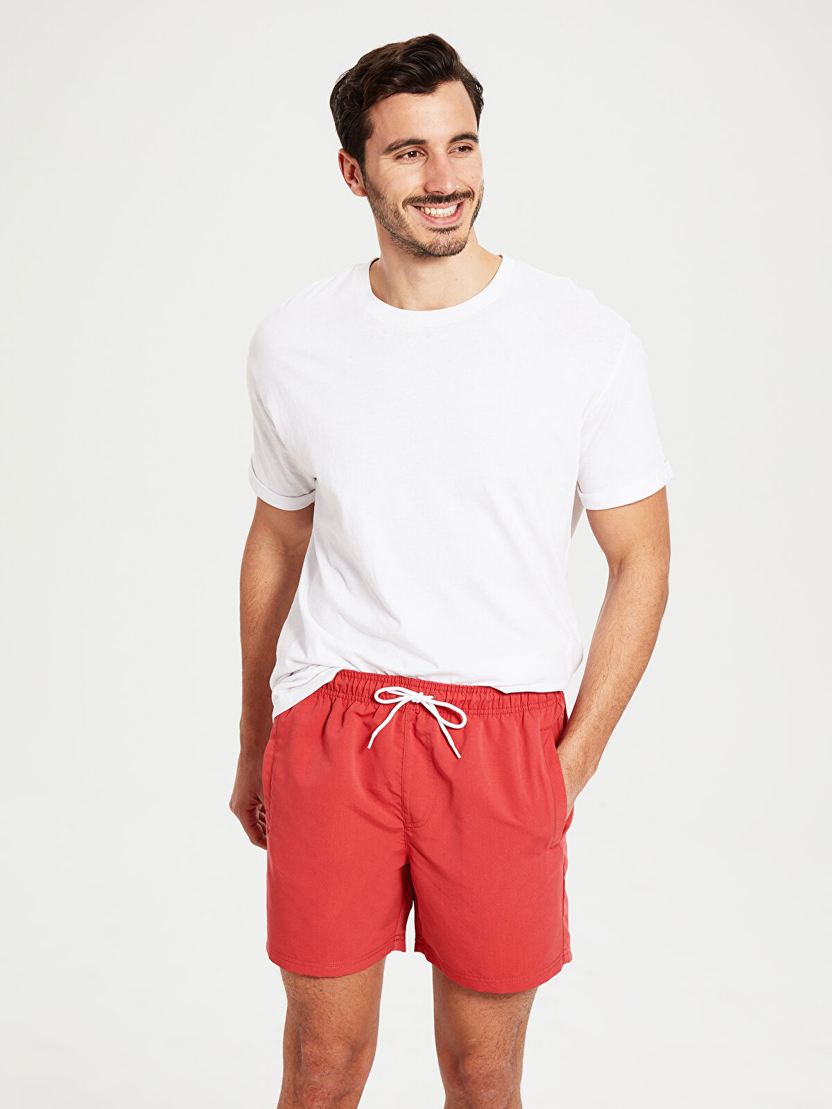 Diz Üstü Boy Basic Deniz Şortu