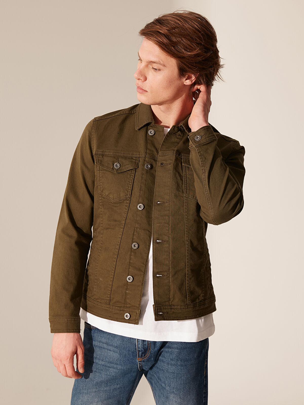 Slim Fit Erkek Jean Ceket