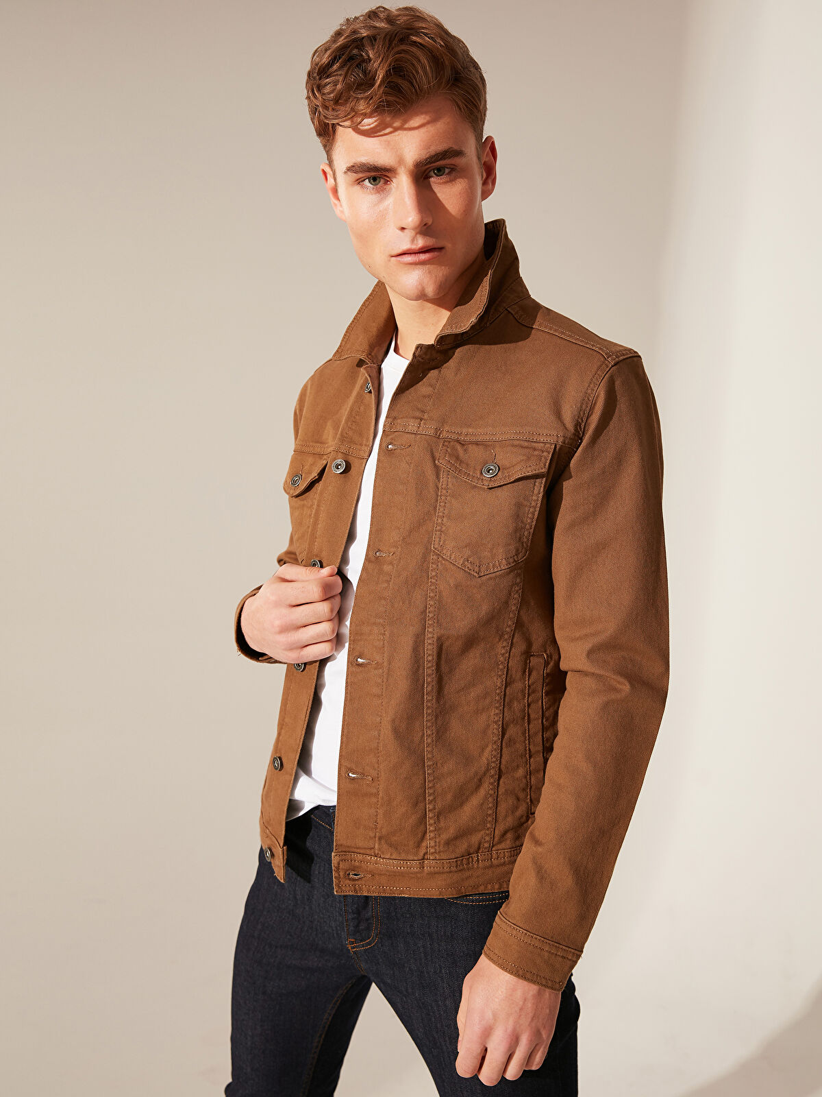 Slim Fit Erkek Jean Ceket