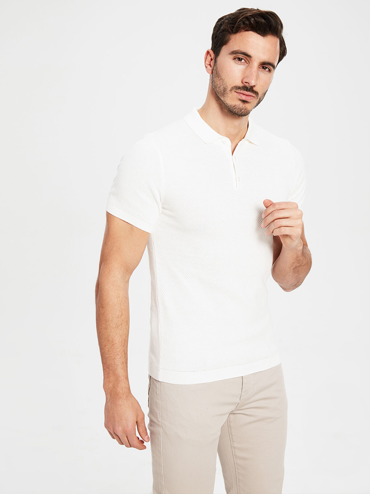 Slim Fit Polo Yaka Kısa Kollu Tişört