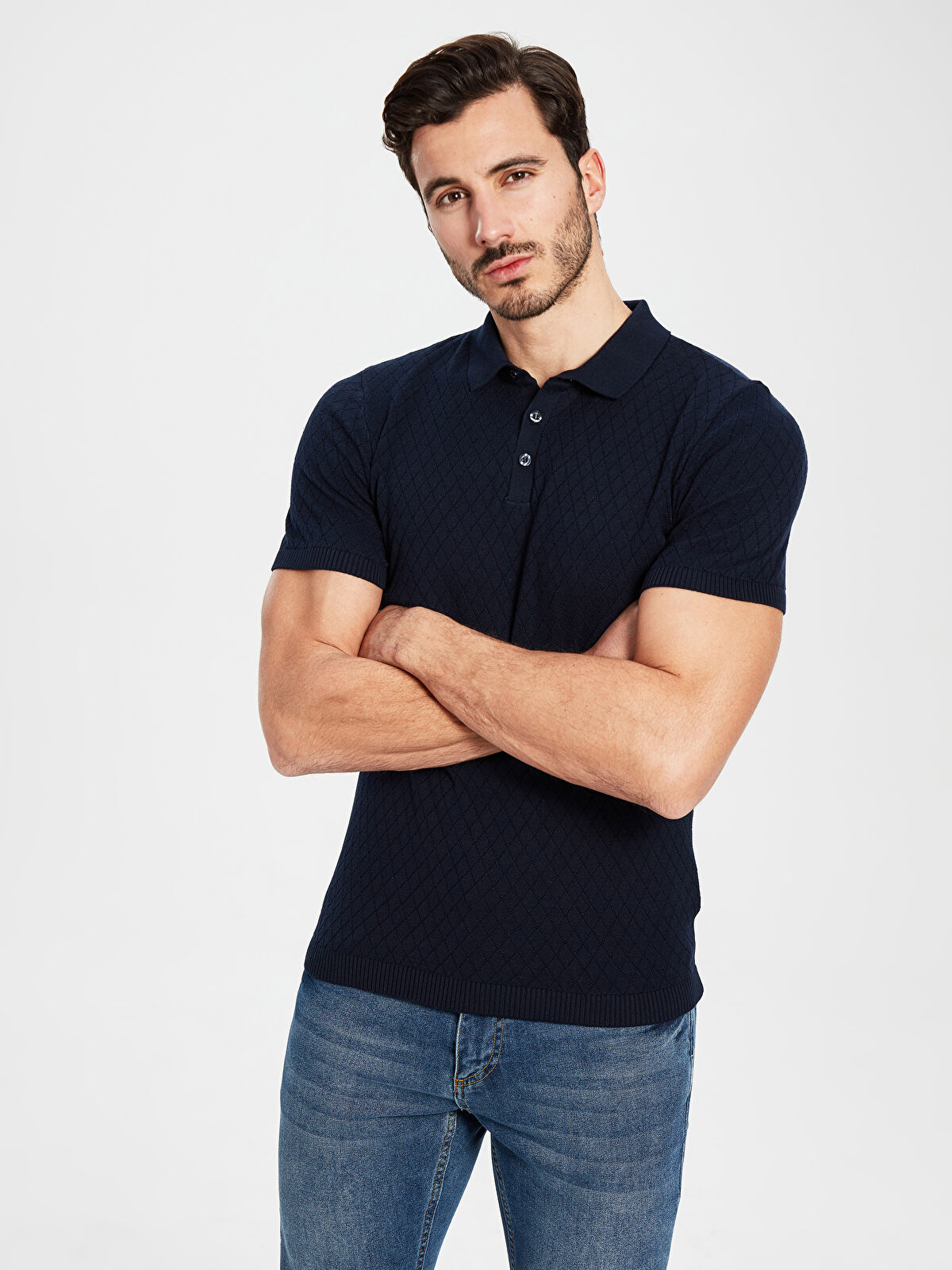 Slim Fit Polo Yaka Kısa Kollu Tişört
