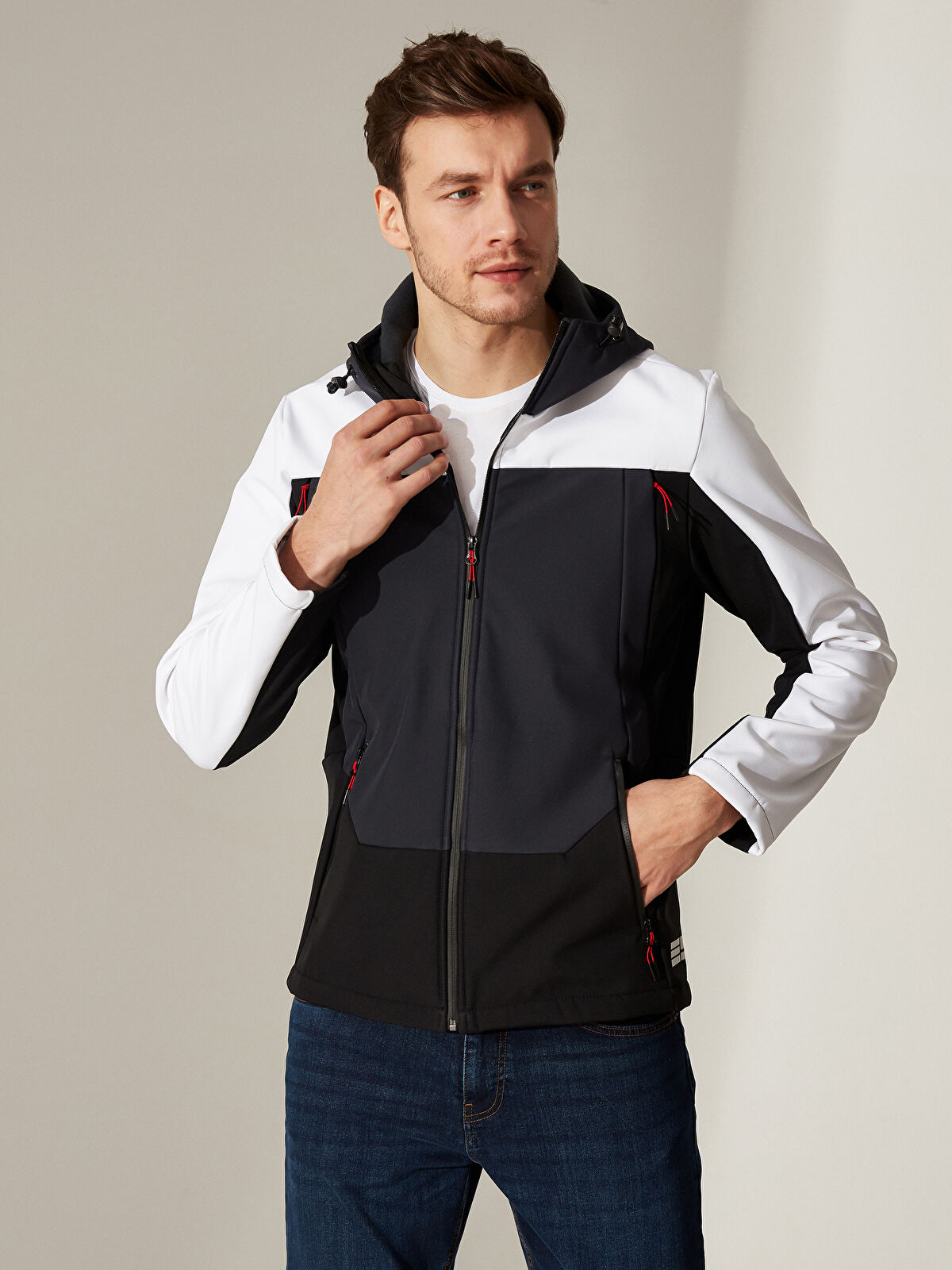 Outdoor Kapüşonlu Rahat Kalıp Spor Mont