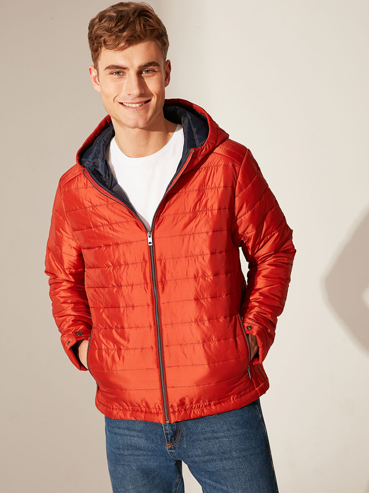 LCW CASUAL Bol Kalıp Dik Yaka Erkek Şişme Mont