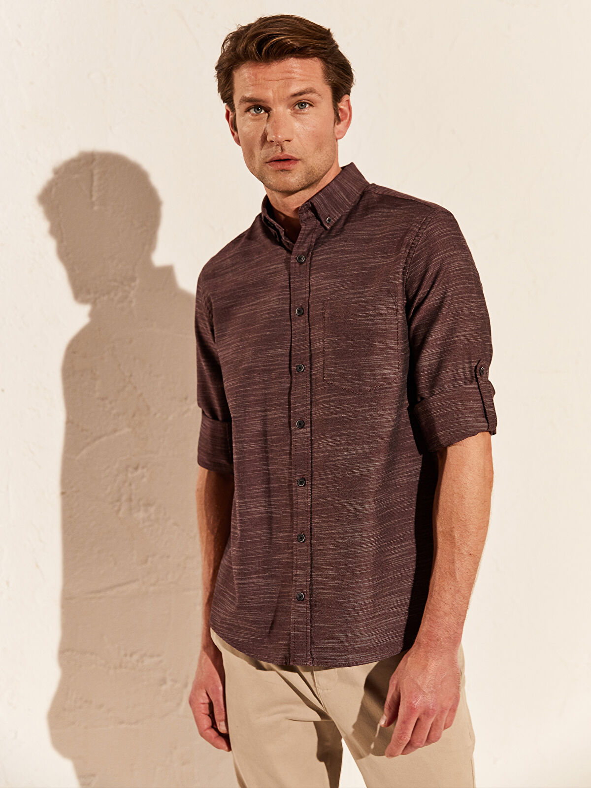 Regular Fit Kırçıllı Gömlek