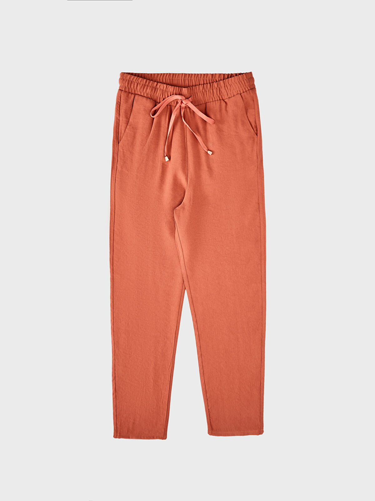 Bilek Boy Beli Lastikli Havuç Pantolon