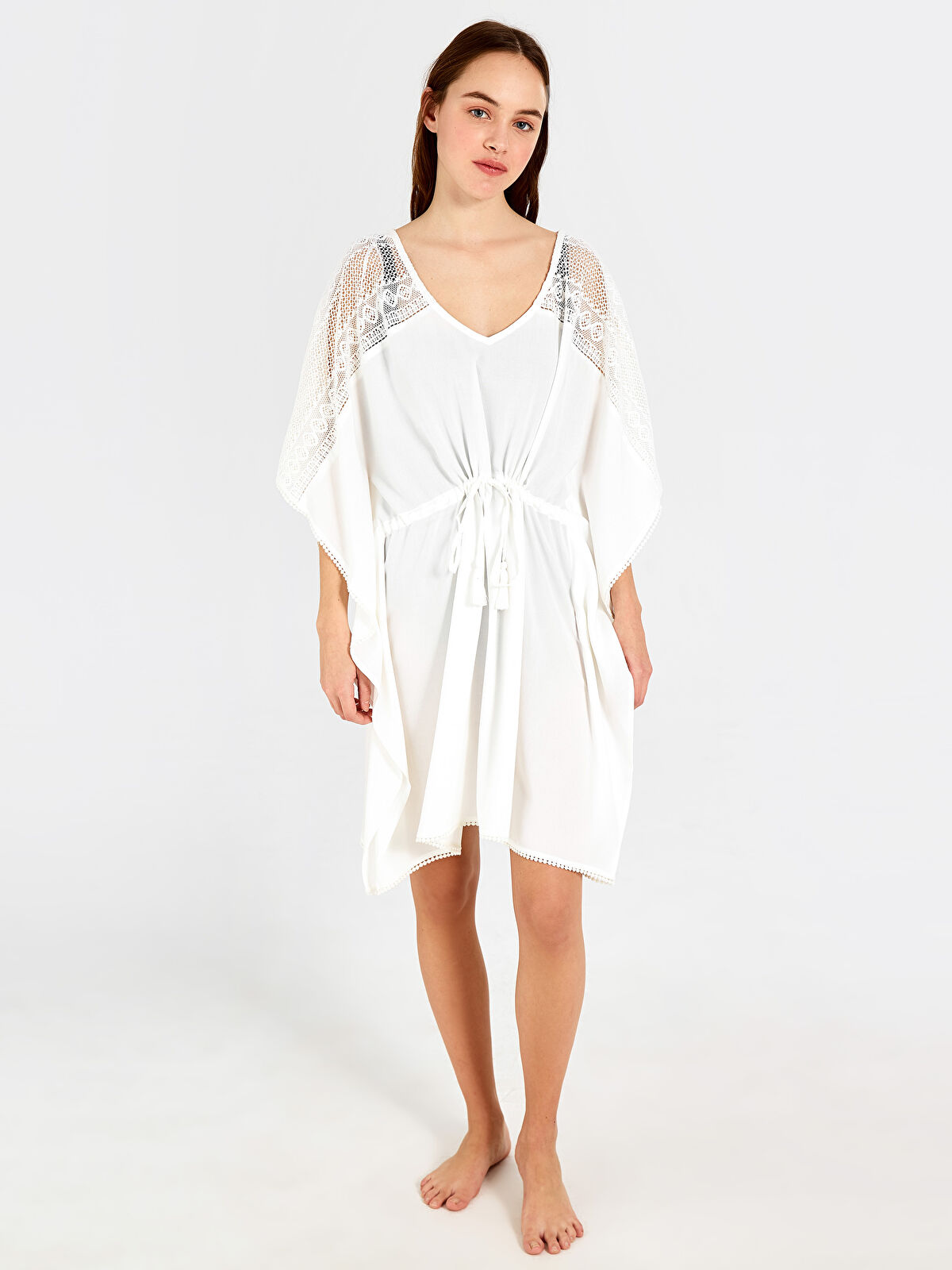 LCW DREAM Standart Fit Kısa Kollu Poplin Kadın Elbise