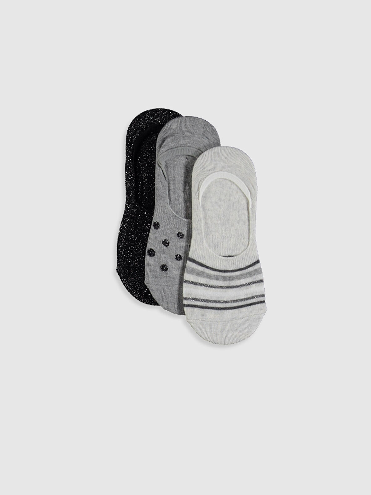 Desenli Işıltılı Babet Çorap 3'lü